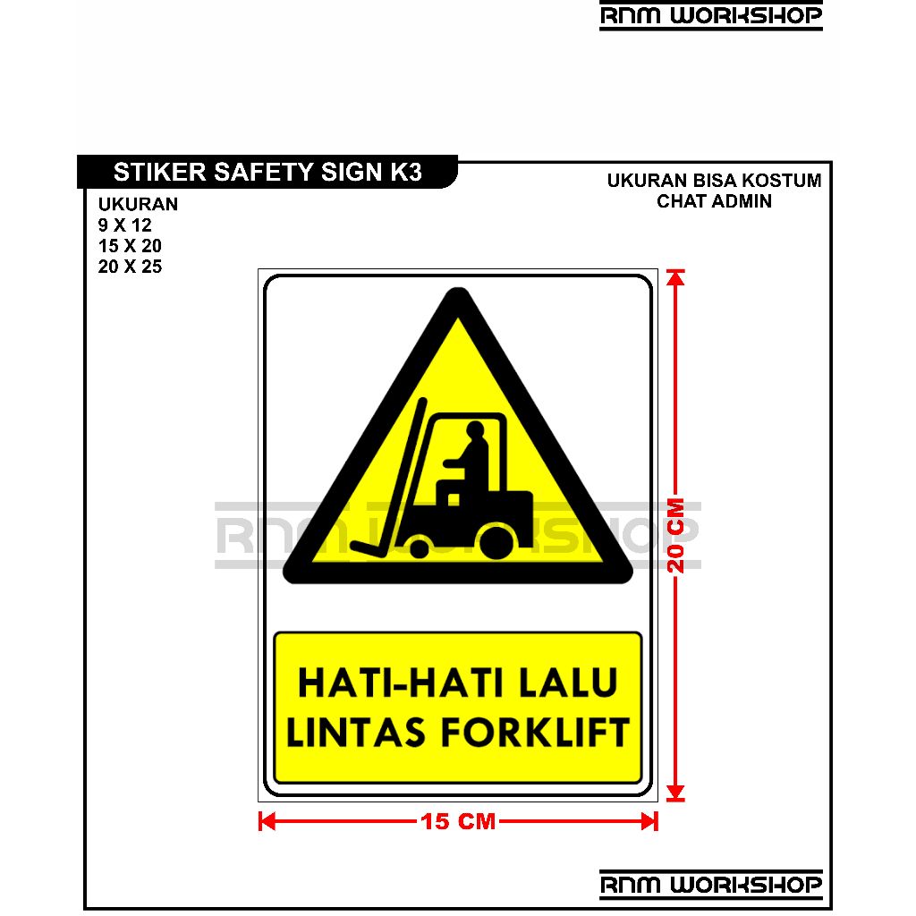 Safety SIGN STICKER RAMBU K3 HEART - HEART LOO TRAVE FORKLIFT | Shopee ...