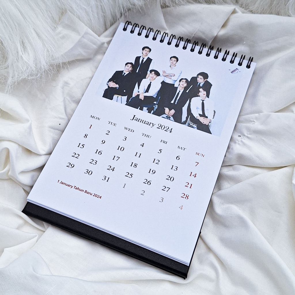 Bts 03 Kpop 2024 2025 Aesthetic Premium Quality Spiral Desk Calendar ...