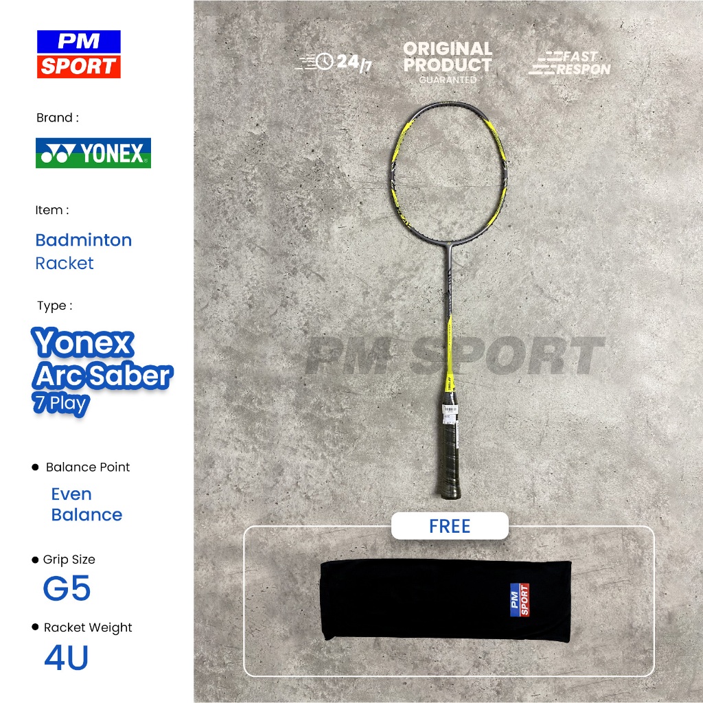 Yonex ARCSABER 7 PLAY ORIGINAL BADMINTON/BADMINTON Racket | Shopee Singapore