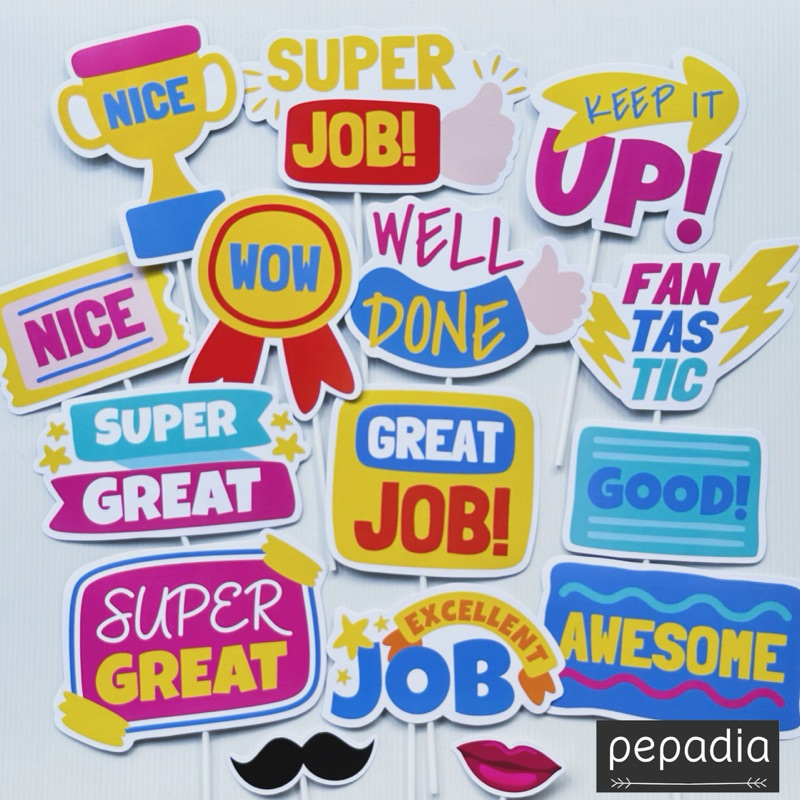 GREAT JOB PROPS ACC PHOTOBOOTH PARTY PROPS | Shopee Singapore