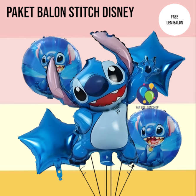 Original Disney Stitch Balloon Package Numbers / Set of Disneyland ...