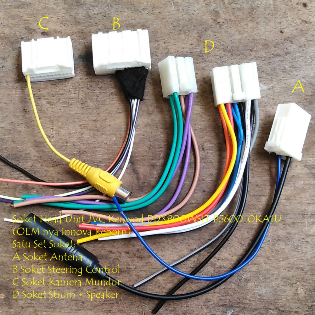 A Complete Set Of Sockets For Toyota Innova Reborn 2022 OEM Head Unit ...