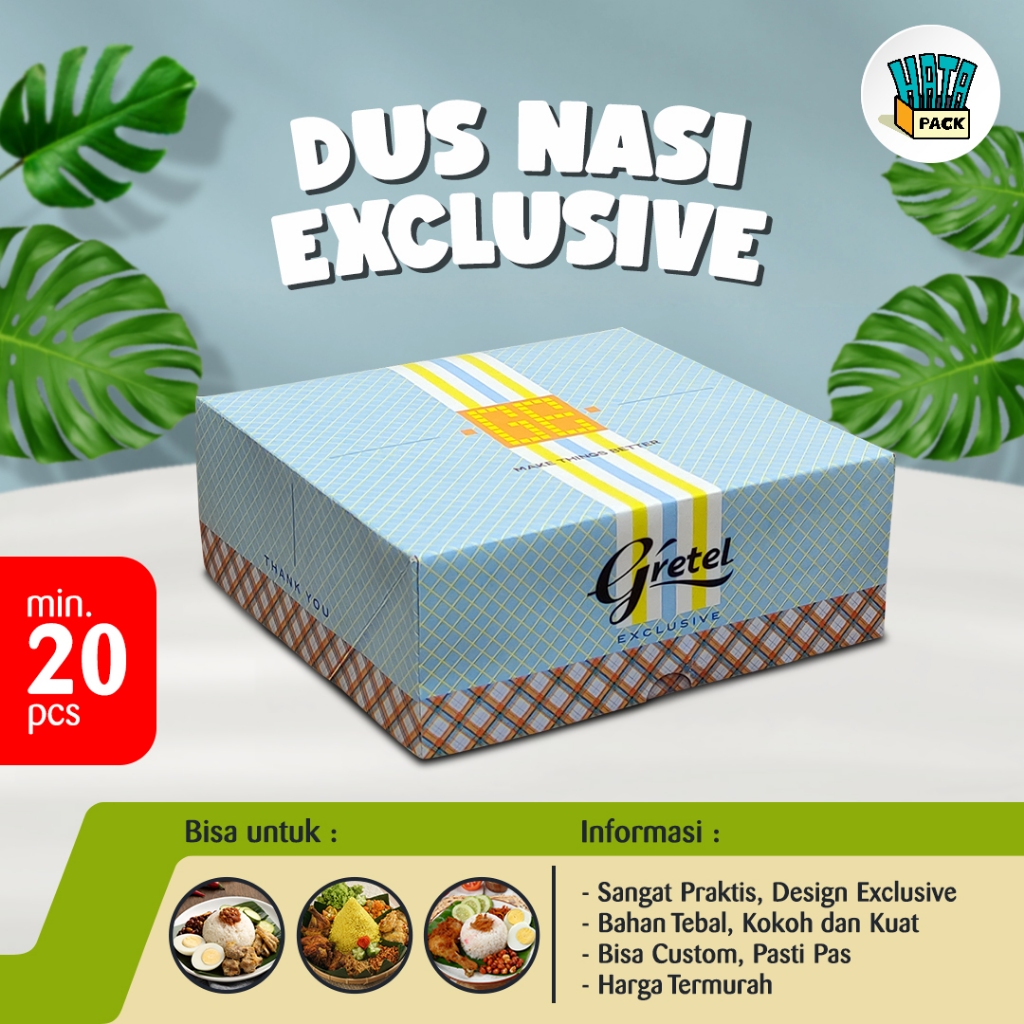Exclusive Gretel Rice Box / Rice Box 18 x 18 cm / Cake Box 18 x 18 cm ...
