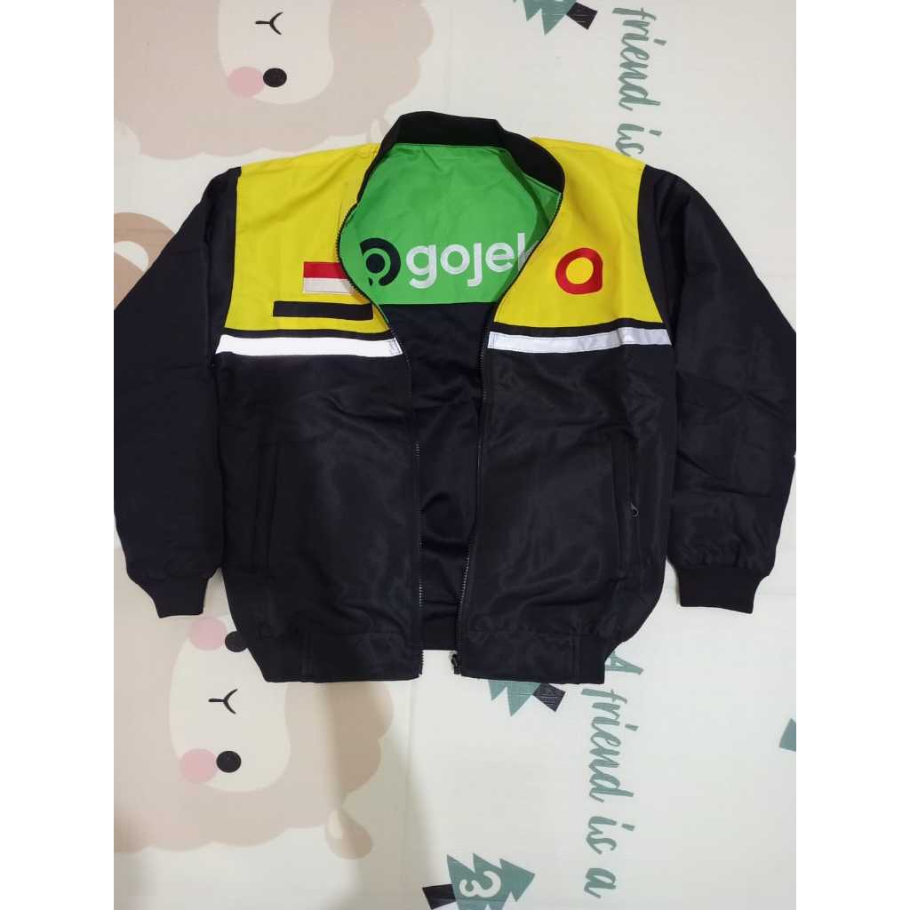 HITAM Maxim GOJEK Waterproof Reversible Jacket With Cool Black Bottoms ...