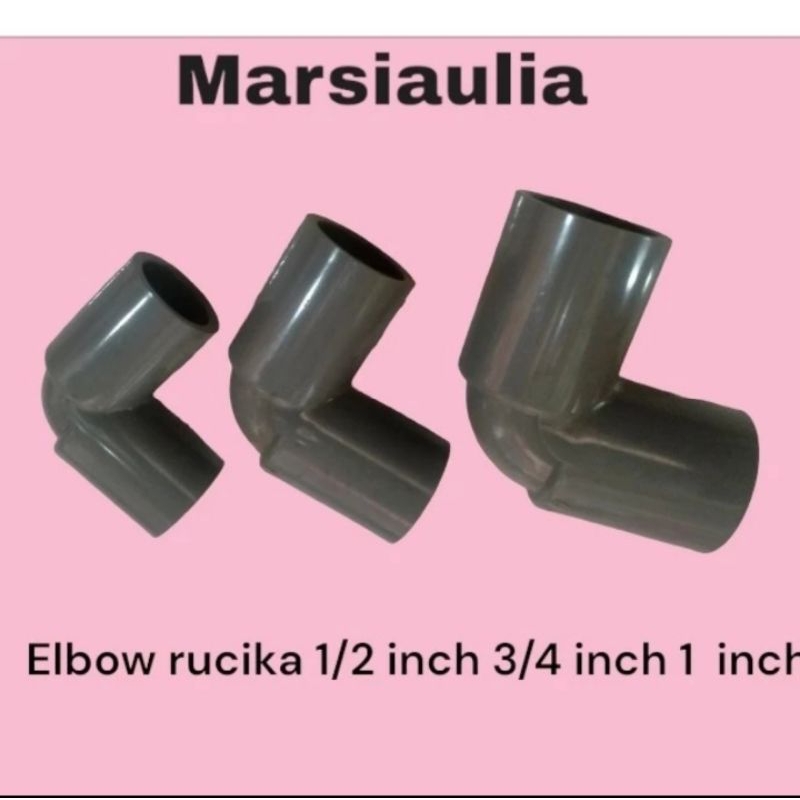 Elbow keni rucika 1/2 inch 3/4 inch and 1 inch knee pvc pipe | Shopee ...