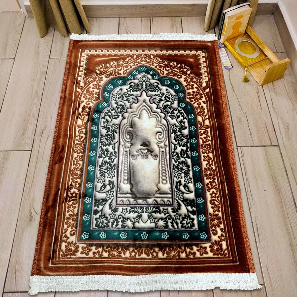 Dubai AL JEDDAH Premium Prayer Mat 80 x 120 Jumbo Thick Tassel Adult ...
