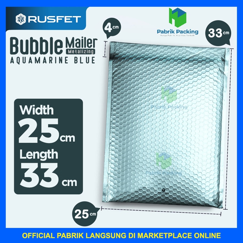 ENVELOPE BUBBLE PACKING LIGHT BLUE METALLIC 25CM X 33CM | Shopee Singapore