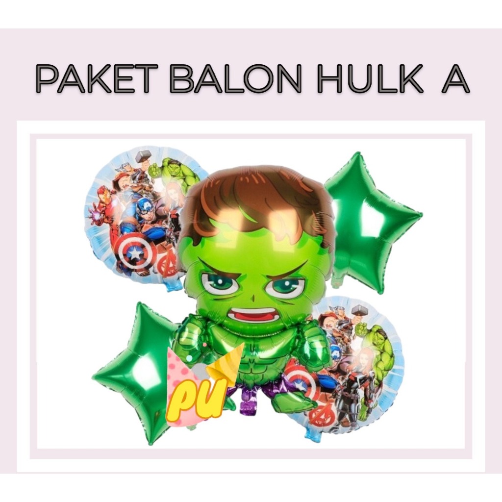 Hulk A Balloon Pack/Hulk Avengers Super Hero Birthday Decoration ...