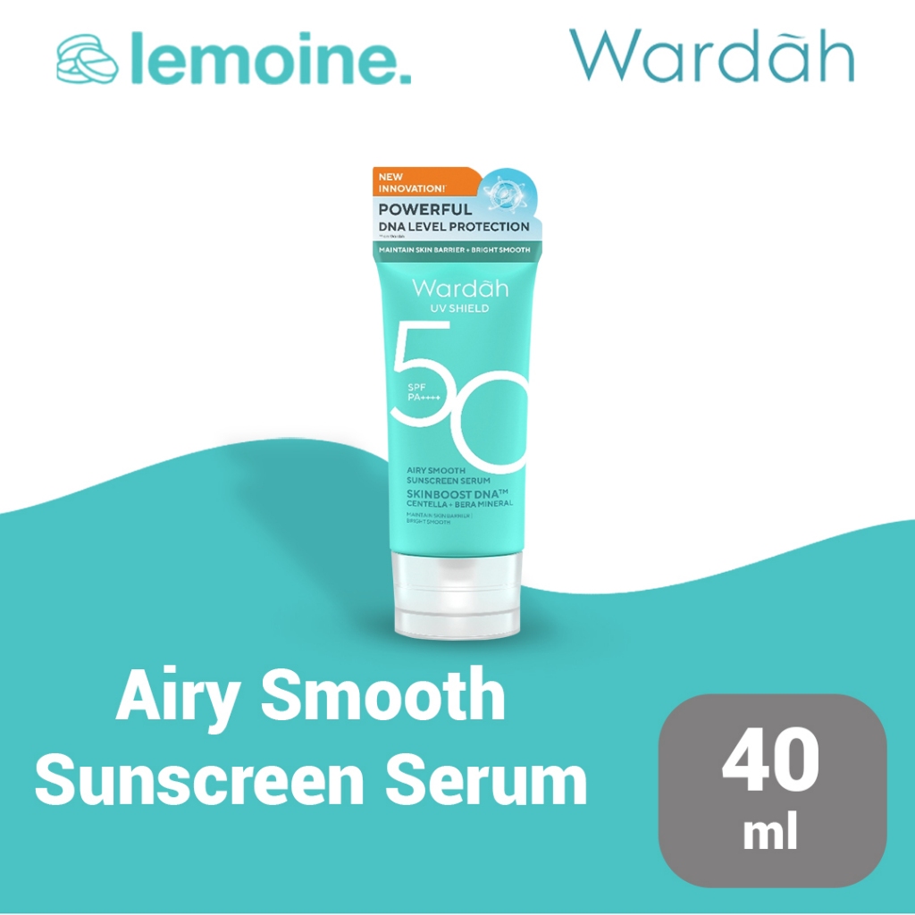 Wardah UV Shield Airy Smooth Sunscreen Serum SPF 50 PA Sunscreen 40 ml ...