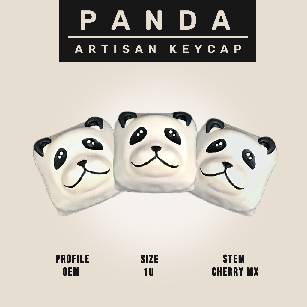 Bear Panda Artisan Keycap For Cherry MX Switch Gateron Outemu Kailah ...