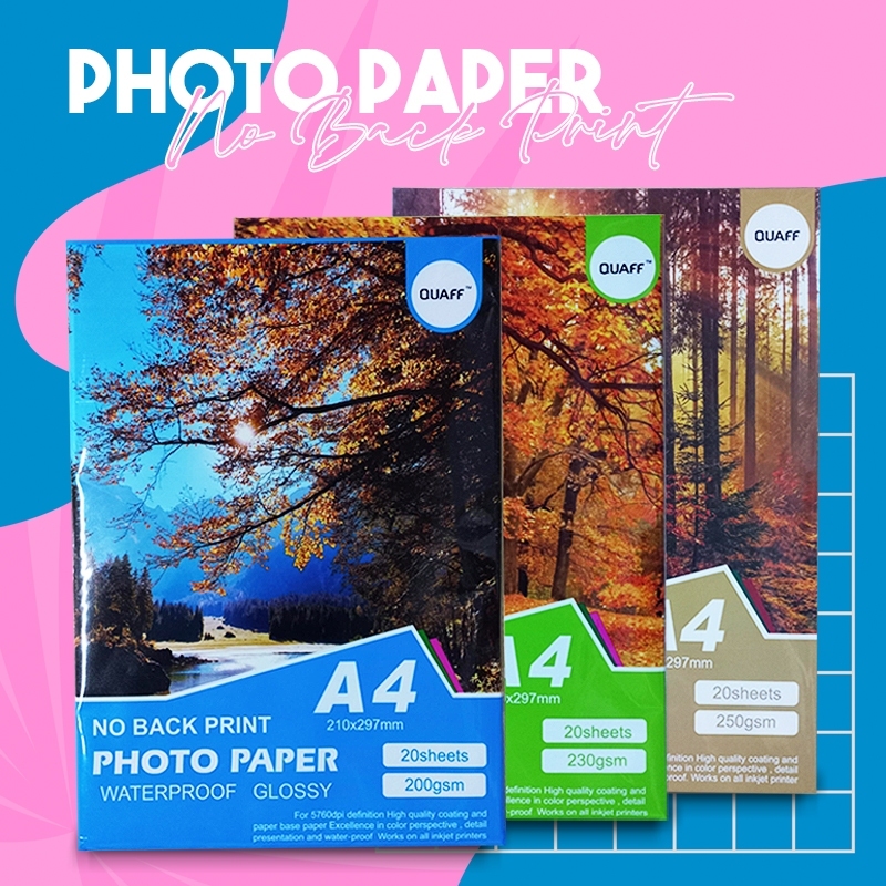 Glossy Photo Paper Without Printing on the Back, A4 Size 200Gsm ...
