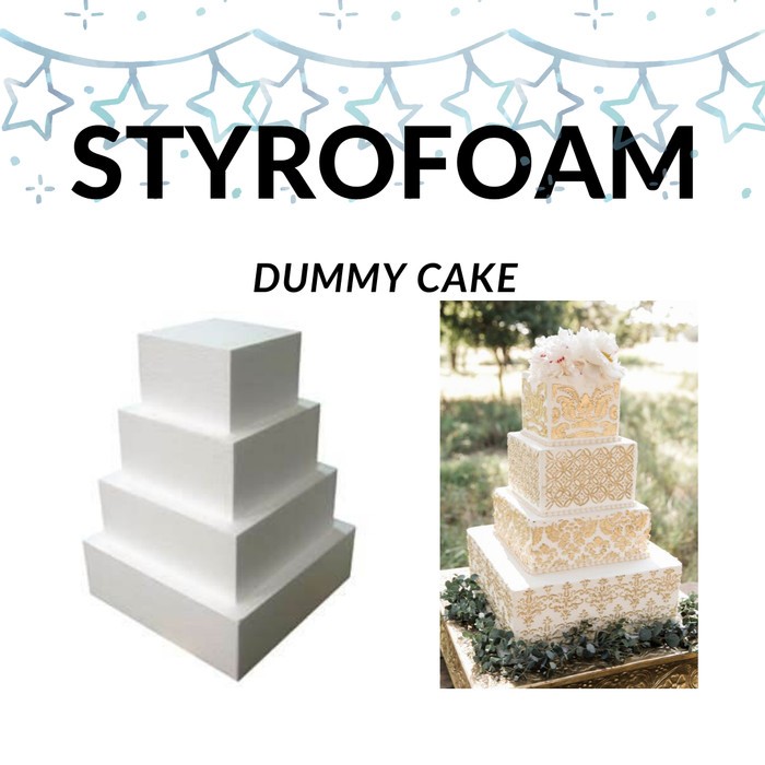 Styrofoam stereofoam square dummy box for tart cakes | Shopee Singapore