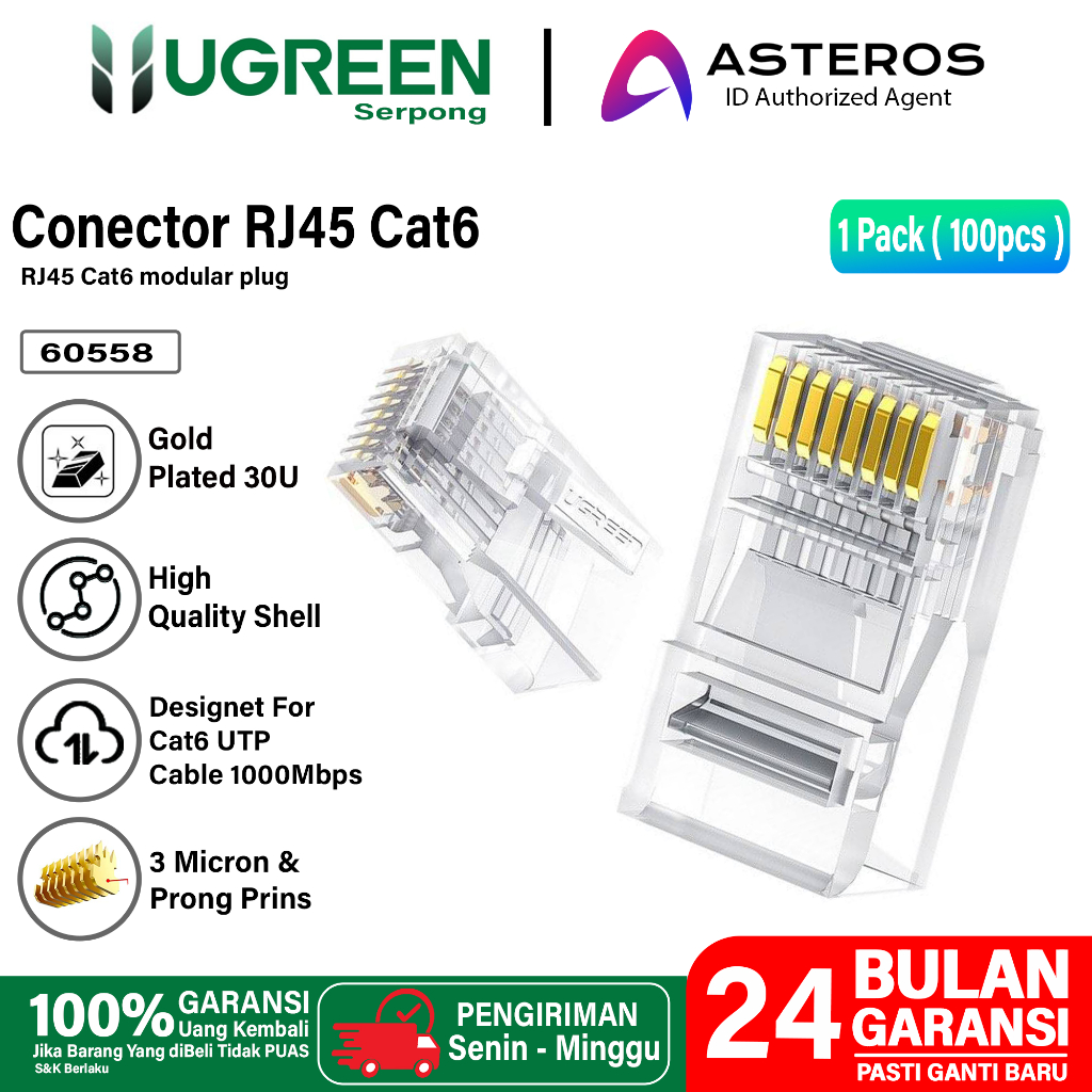 Ugreen Belden Comscope LAN Connector RJ45 Cat5e Cat6 UTP Ethernet Plug ...