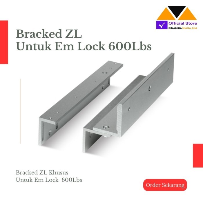 Zl Electro Magnetic Lock Bracket 600 Lbs - Bracket for 600 Lbs EM Lock ...