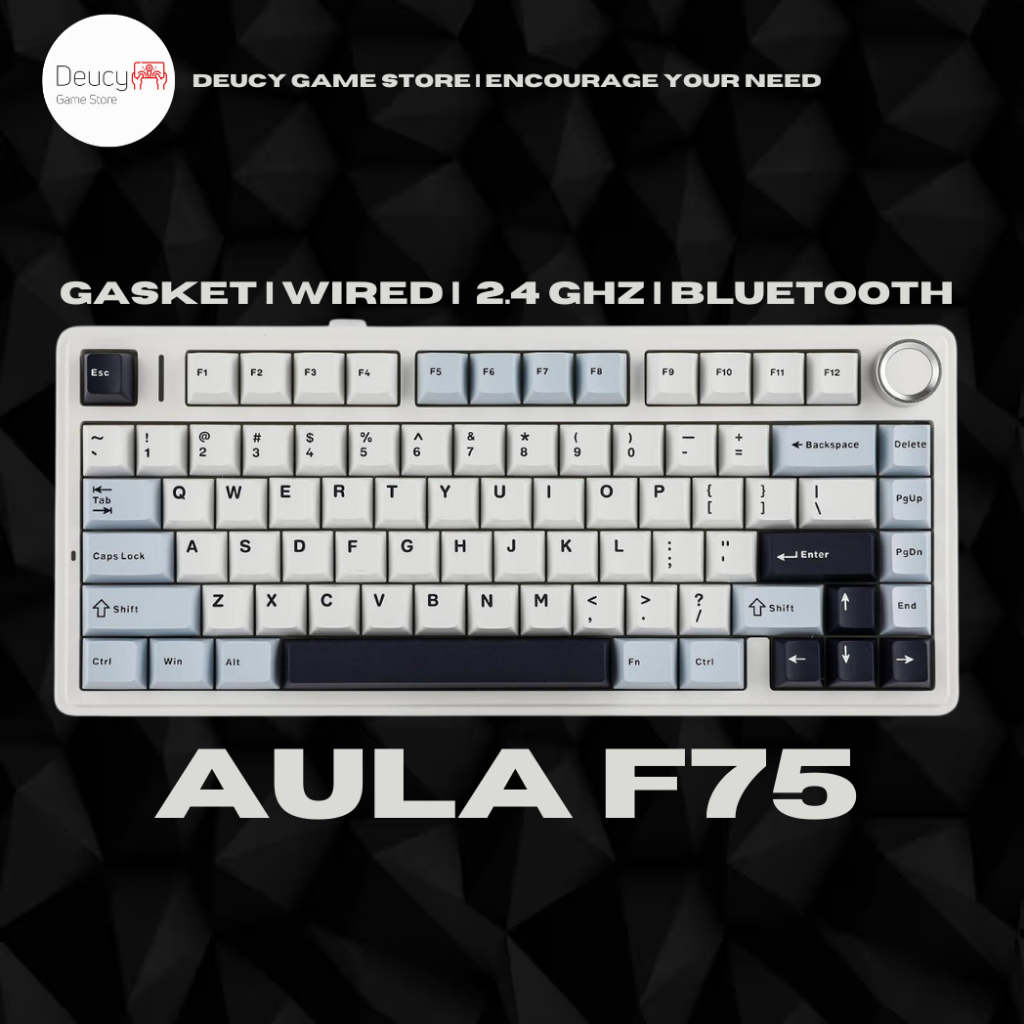 Hall F75 Gasket Wireless Triple Connection Mechanical Keyboard South Facing | Shopee Singapore