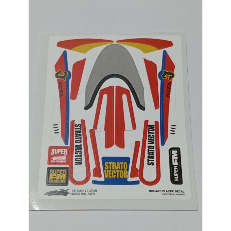 Decal MINI 4WD STRATO VECTOR/STICKER TAMIYA STRATO VECTOR | Shopee ...
