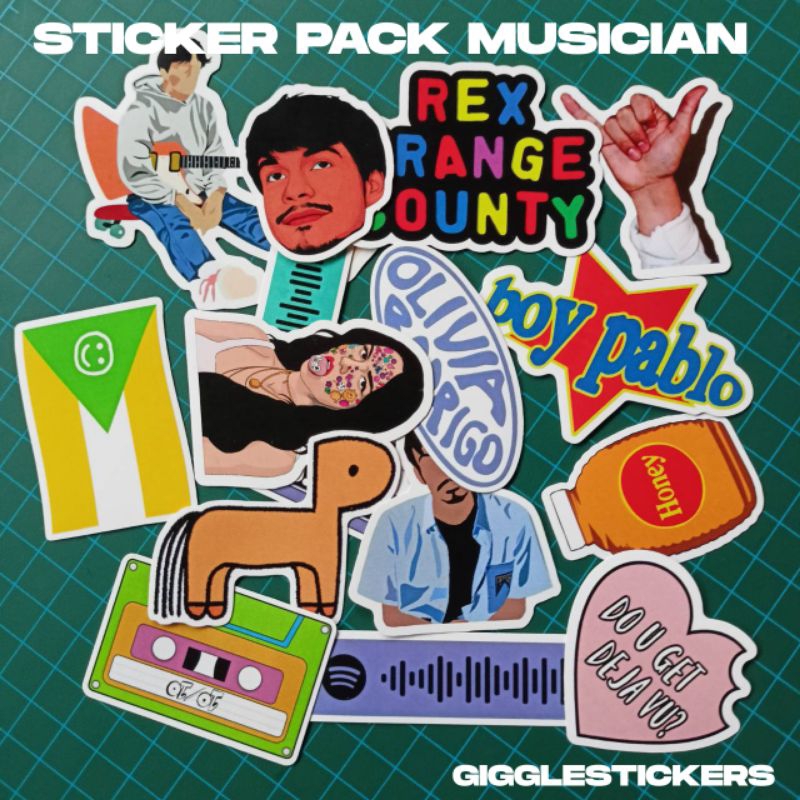 Sticker Pack Musician Boy Pablo Olivia Rodrigo Rex Orange County ...