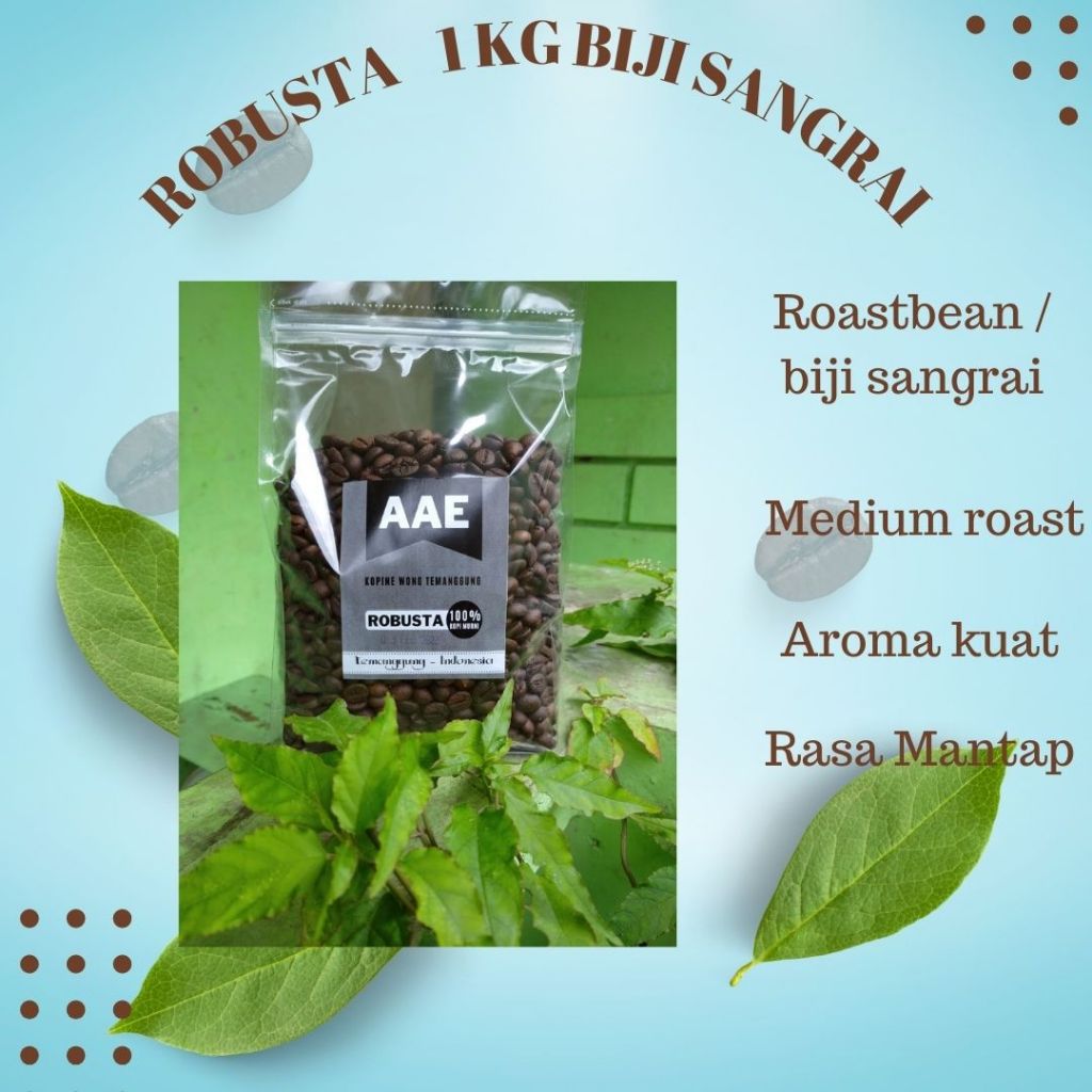 Robusta Coffee Roasted Beans 1 kg | Shopee Singapore