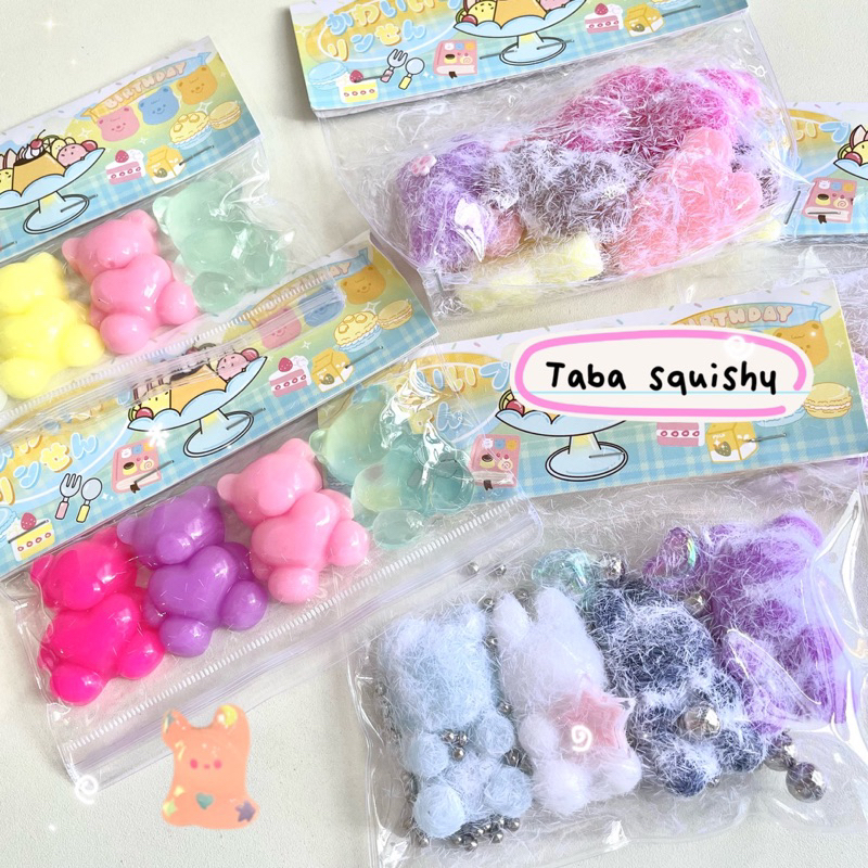 [HARU] Mini Bear & Rabbit Series Taba Squishy Squeezy Fun Toys stress ...