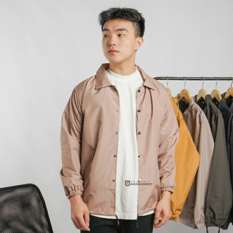 Plain Waterproof Coach Jacket - Plain Coach Jacket | Shopee Singapore