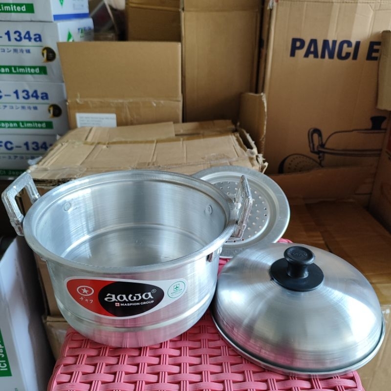 Steamer / Steamer pan (SMALL / MINI) Java no. 18 Maspion Javanese metal ...