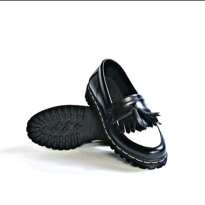 Loafers shoes Docmart Shoes Combination Penny Loafers Black White ...