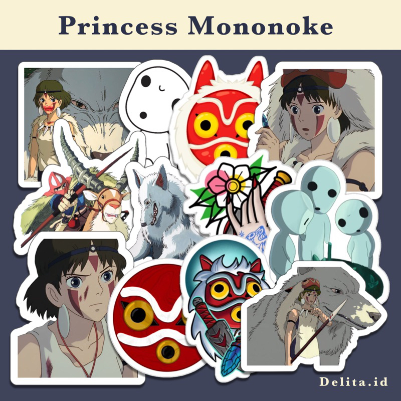 Anime Princess Mononoke and Anime Ghibli Sticker | Shopee Singapore