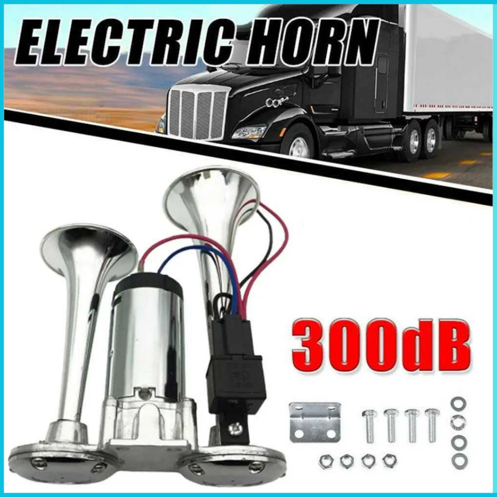 Fast HX Car Truck Trumpet Horn Double Tube Horn Zinc Alloy 300dB 24V ...