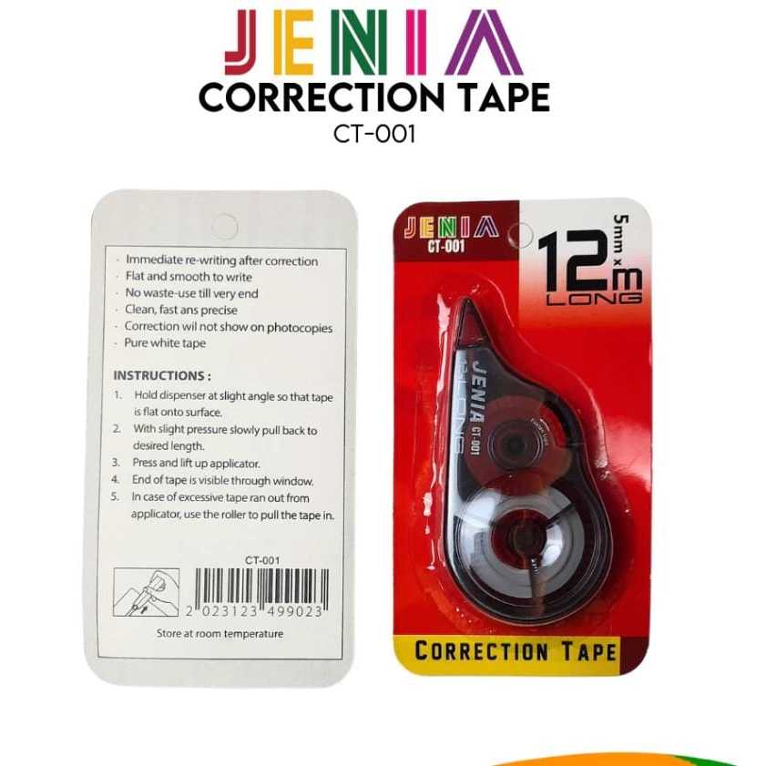 Typex Paper Correction Tape Joyko CT-522 Correction Tape (12 meters x 5 ...