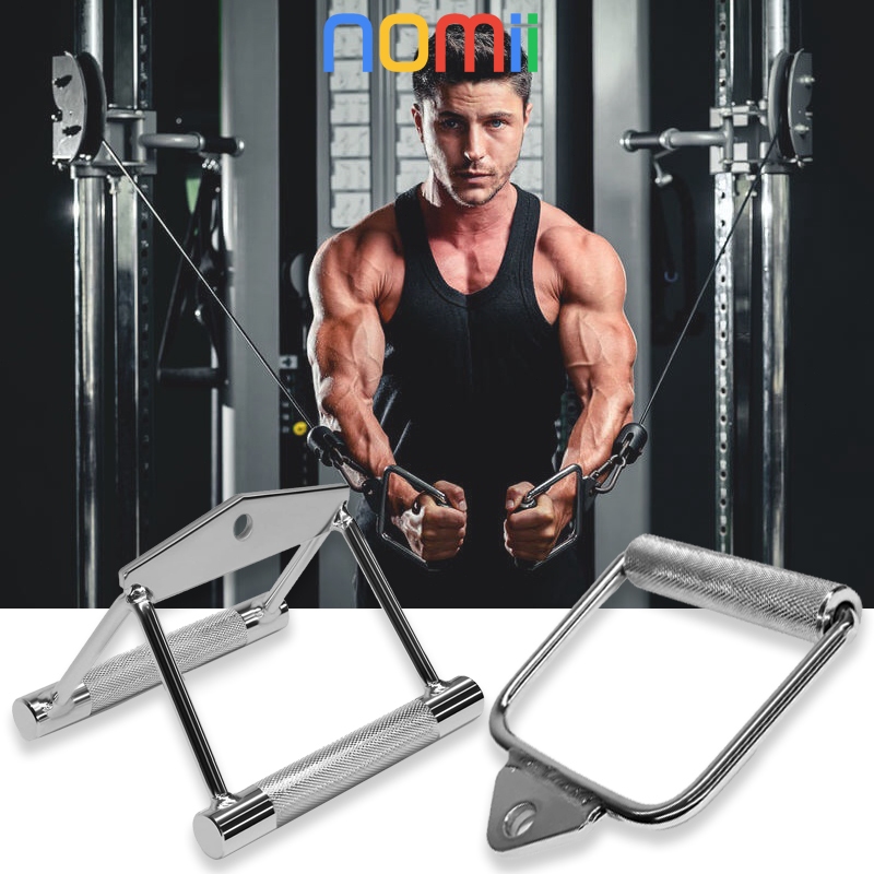 D-Handle Single / Dual Tricep Grip Gym Exercise Handles / Seated Row ...