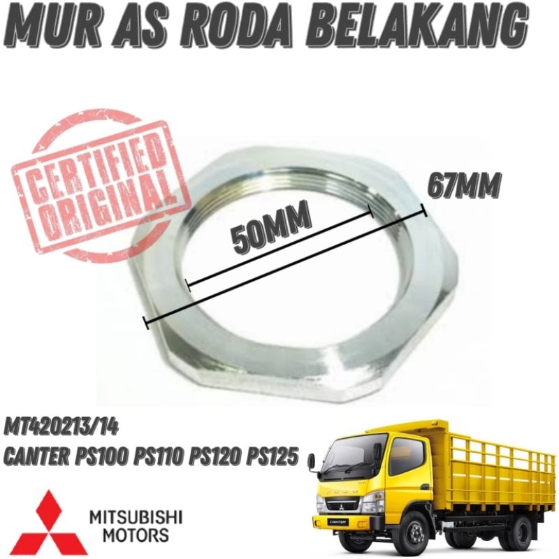 CANTER PS100 PS110 PS120 PS125 TURBO MT REAR AXLE NUT420213/14 | Shopee ...