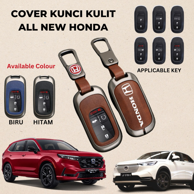 Leather Key Smartkey Cover Honda CRV 2023, All New HRV, Civic | Honda ...