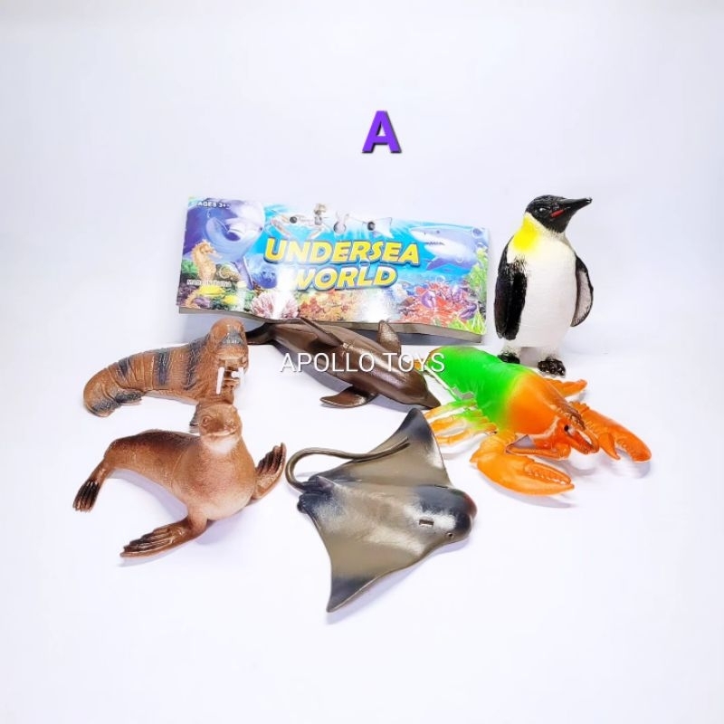 Rubber Sea ANIMALS (Animal Figurs Baby Sensory Toys Baby Sea Animal Set ...