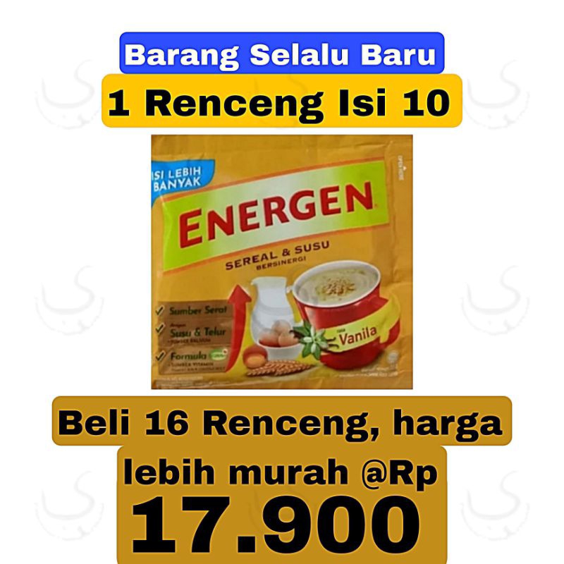 Energen Cereal Instant Vanilla (1 Dozen) Contents 10 x 29/32g) | Shopee ...