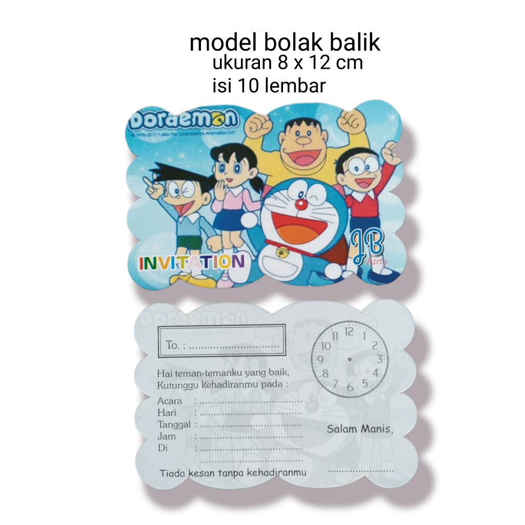 Invitation Birthday invitation Card Contains 10 Sheets Of doraemon ...