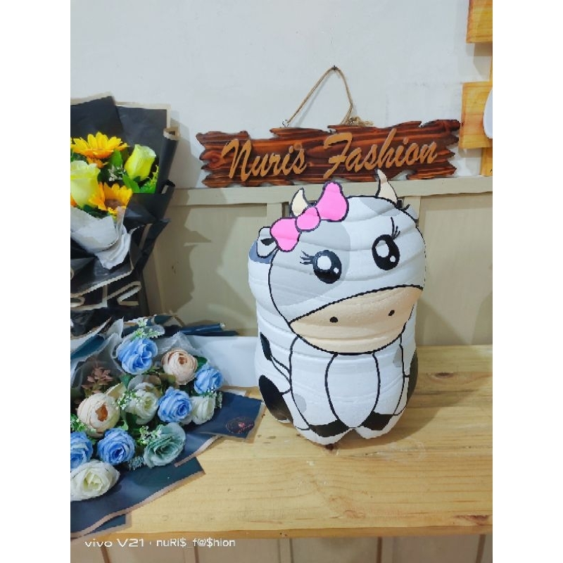 15 liter gallon lee mineral cow girl pot & trash can | Shopee Singapore