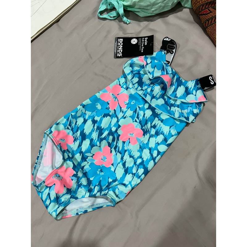 Bonds Kids Swimsuit Swimware Beachware Floral Sexyback One Piece ...