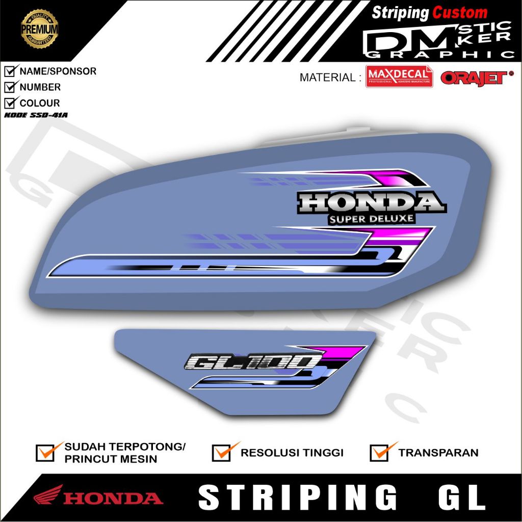 Striping GL 100/125 VARIATIONS CODE SSD-041 | Shopee Singapore