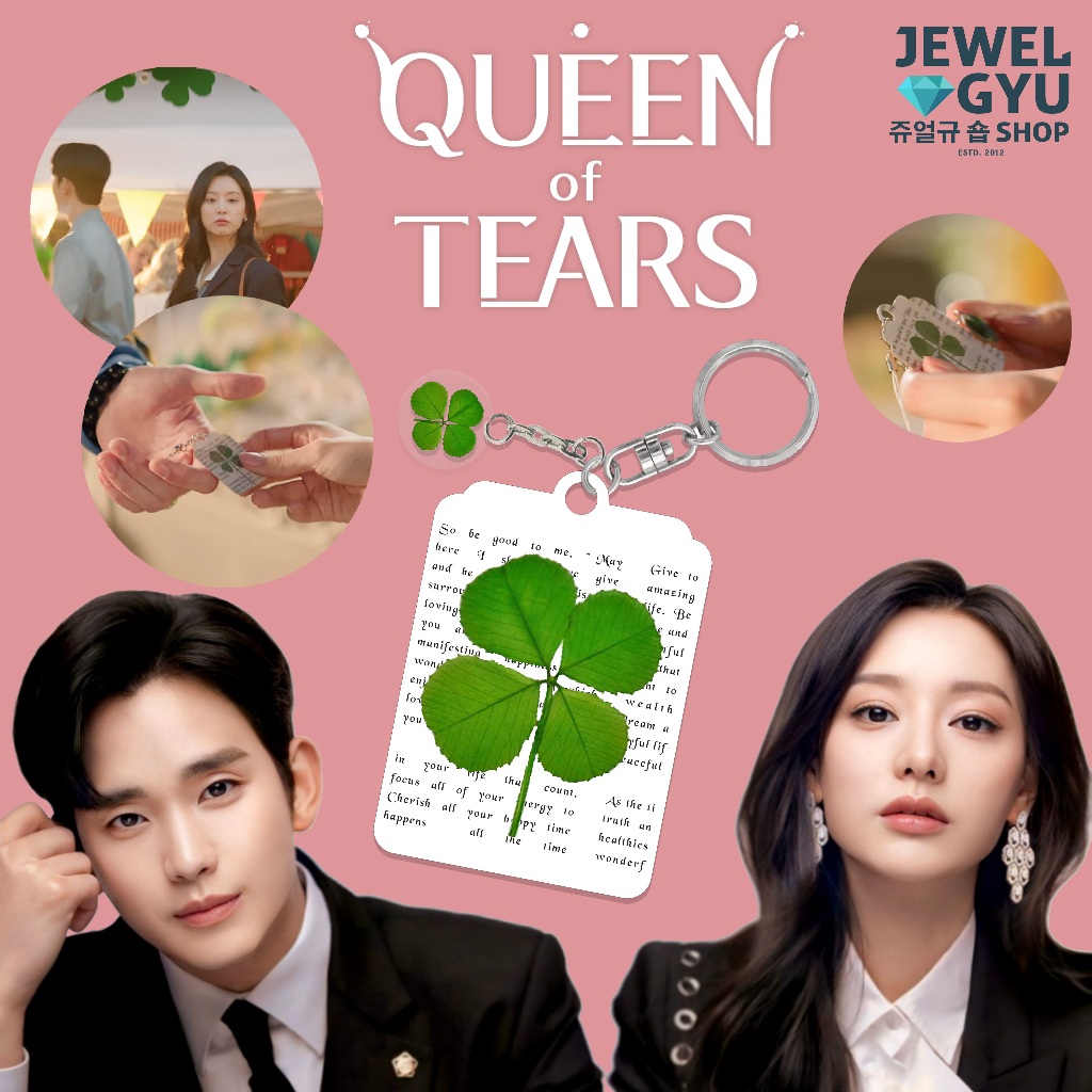 GANTUNGAN Queen Of Tears Clover Keychain / QOT Kim Soo Hyun Kim Ji won Hong Hae In Baek Hyun Woo ...