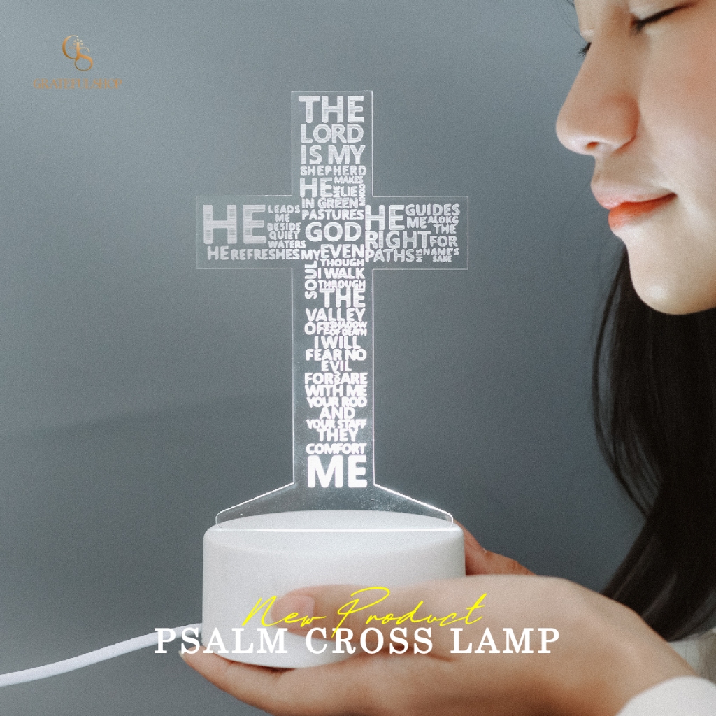 Grateful - Acrylic Psalm LED Lamp/ Psalm Christian Lamp Girl Wife ...