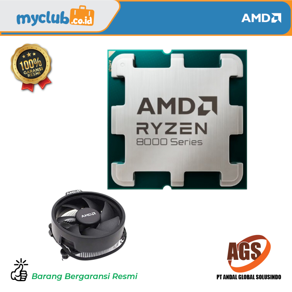 Amd Processor Ryzen 5 8400F MPK, w Wraith Stealth (Tray include Fan ...