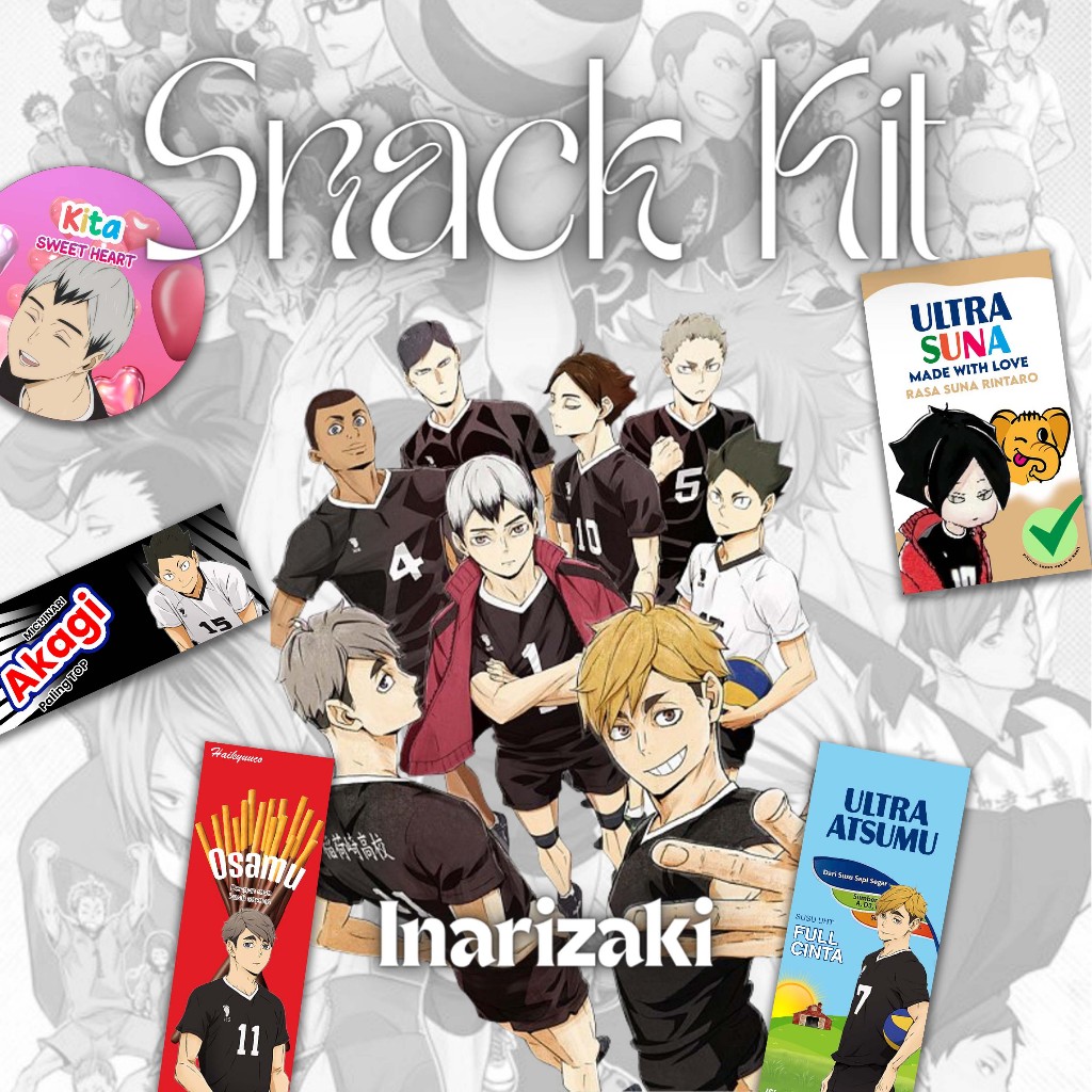 INARIZAKI HAIKYUU!! SNACK KIT // ULTRA MILK, POCKY, ULTRA MIMI, TOP ...