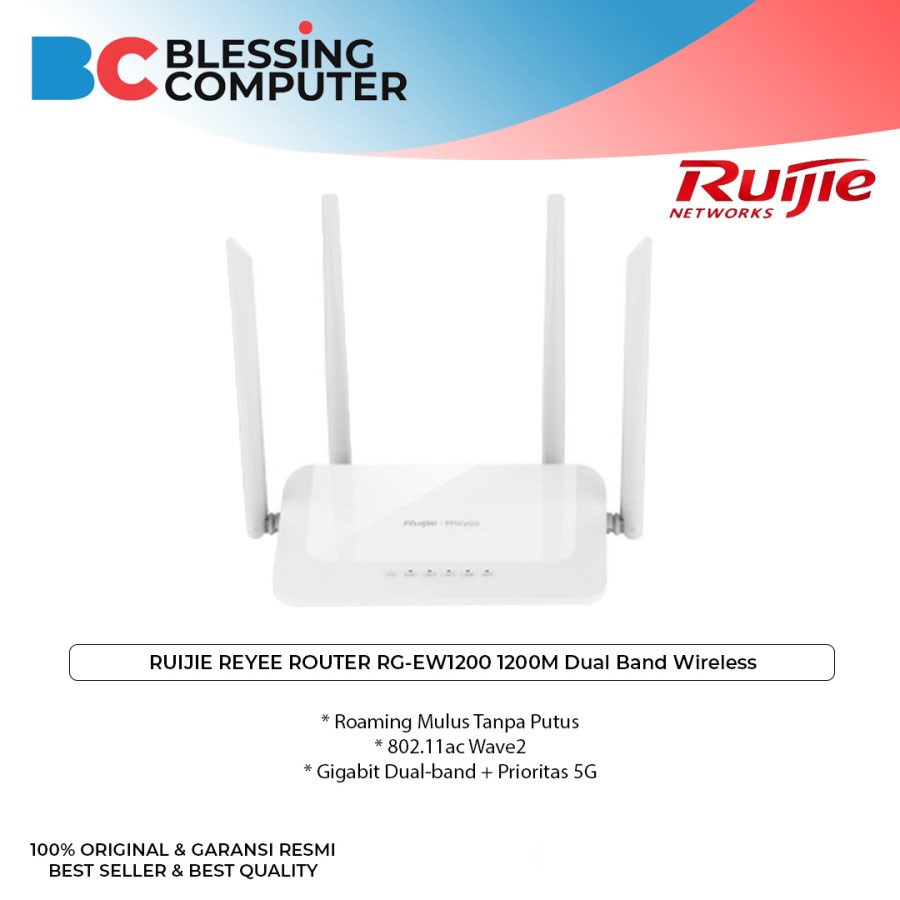 RUIJIE REYEE ROUTER RG-EW1200 1200M Dual Band Wireless | Shopee Singapore
