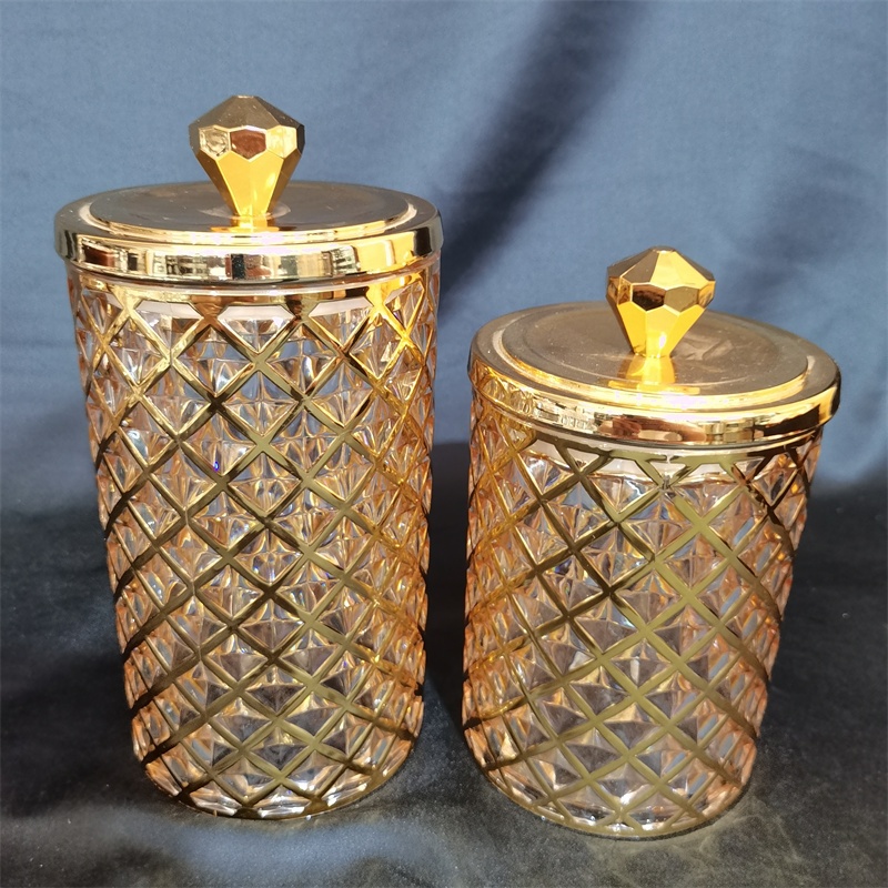 Luxury Jar Gold Jar Airtight Acrylic Jar Gold Gold Eid Aesthetic Jar(S ...