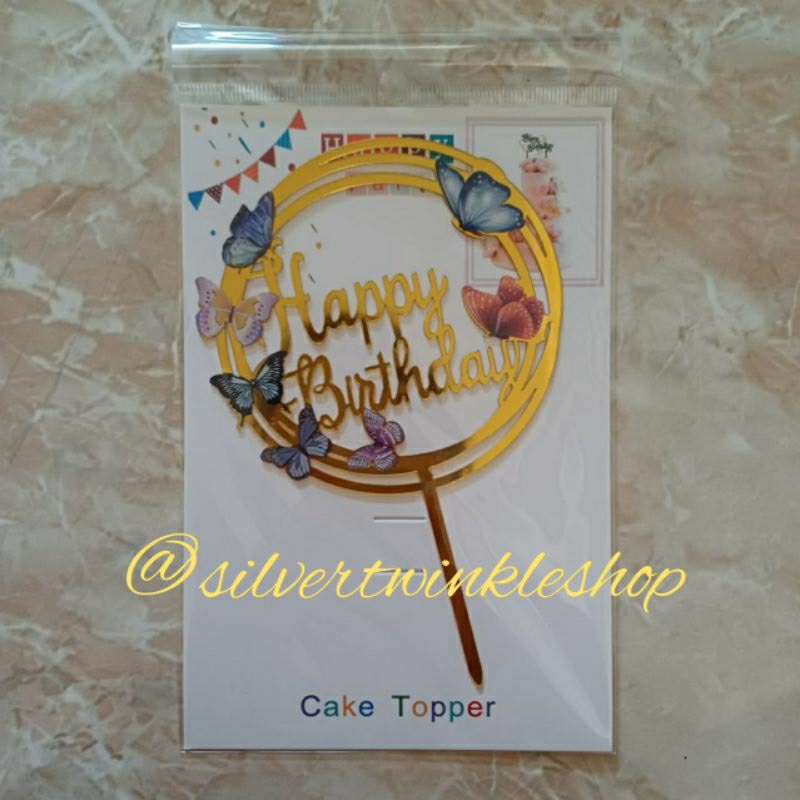 LILIN Cake topper acrylic material butterfly character butterfly toper ...