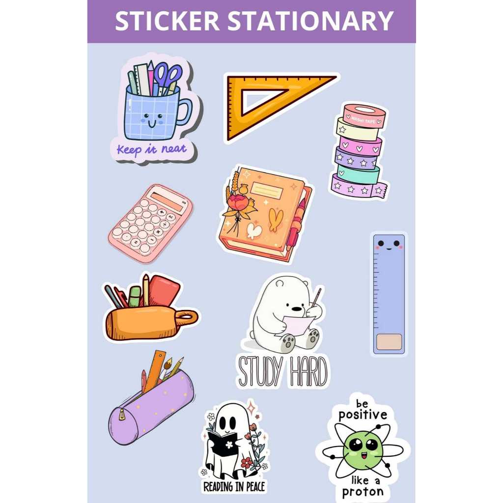 Sticker Book lovers STATIONARY non cutting 10x15cm - Cool aesthetic ...
