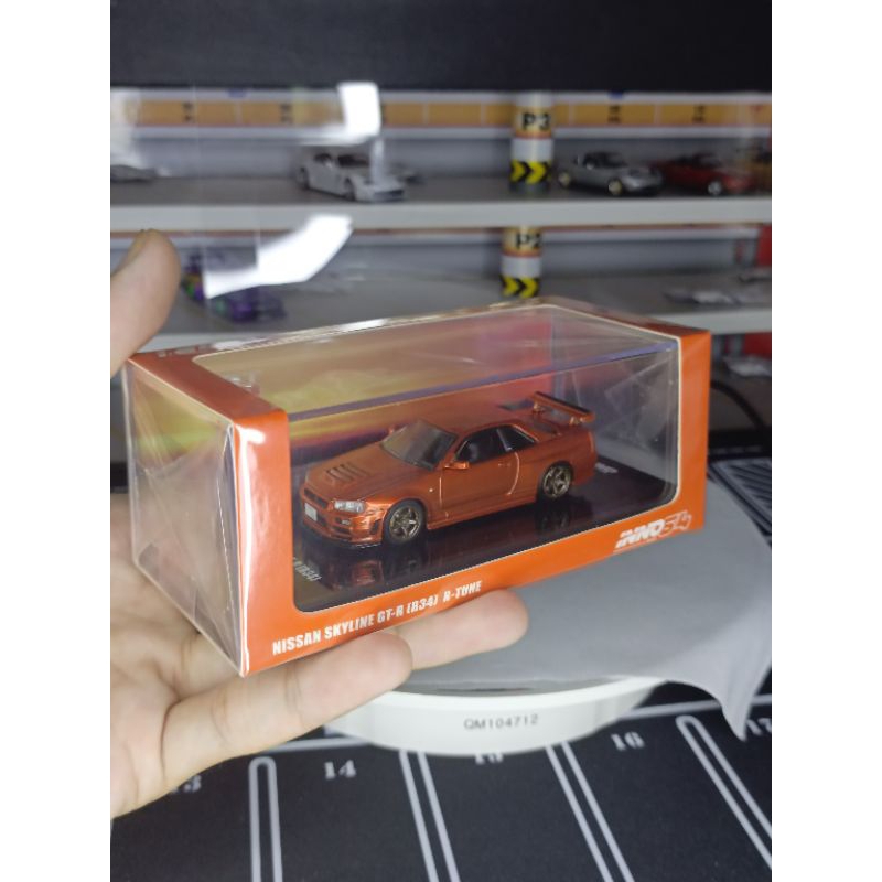 Inno64 NISSAN SKYLINE GT-R R34 R-TUNE ORANGE METALLIC | Shopee Singapore
