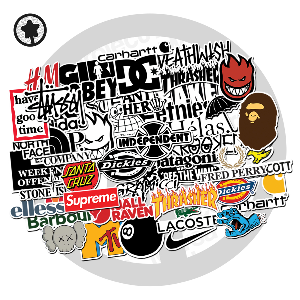 STICKER PACK LOGO BRAND HYPEBEAST AESTHETIC | HOOLIGANS SERIES CASUAL ...