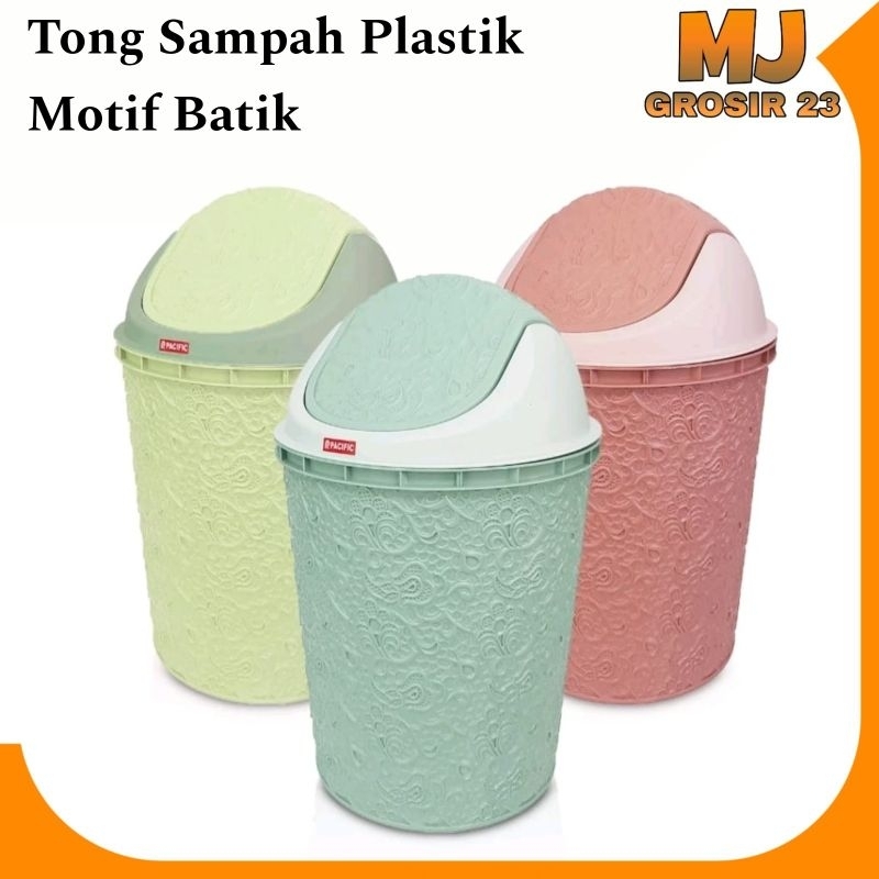 Facific 8Ltr plastic trash can/batik trash can/dustbin with lid ...