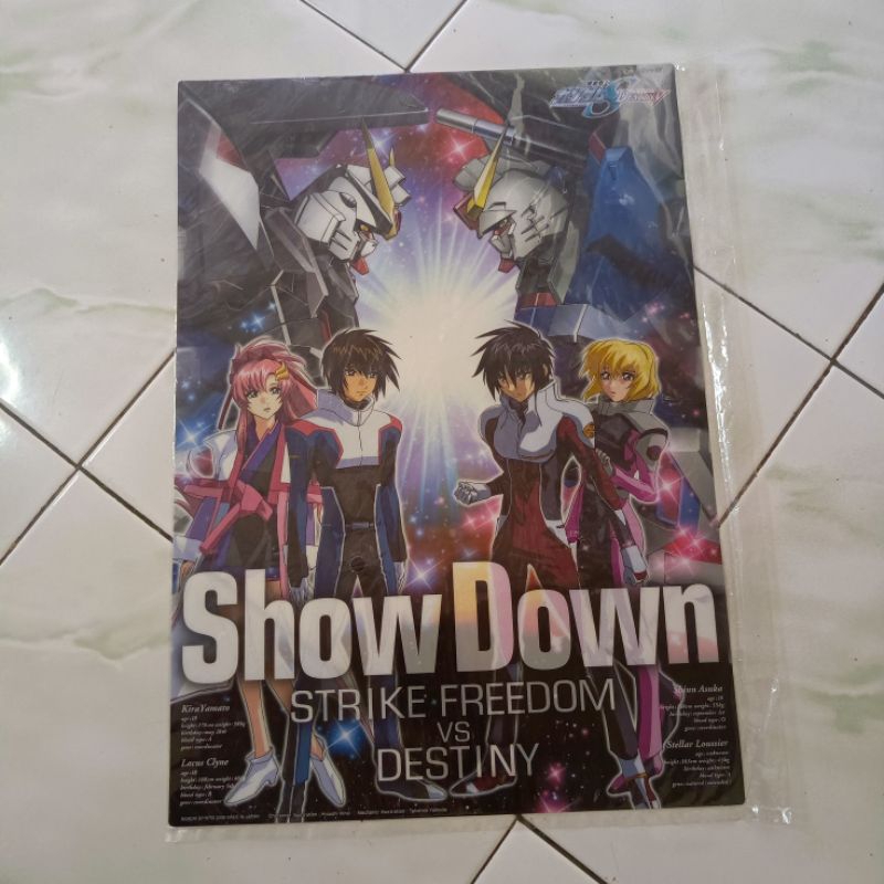 BANDAI POSTER MG 1/100 STRIKE FREEDOM DESTINY GUNDAM FULL BURST MODE ...